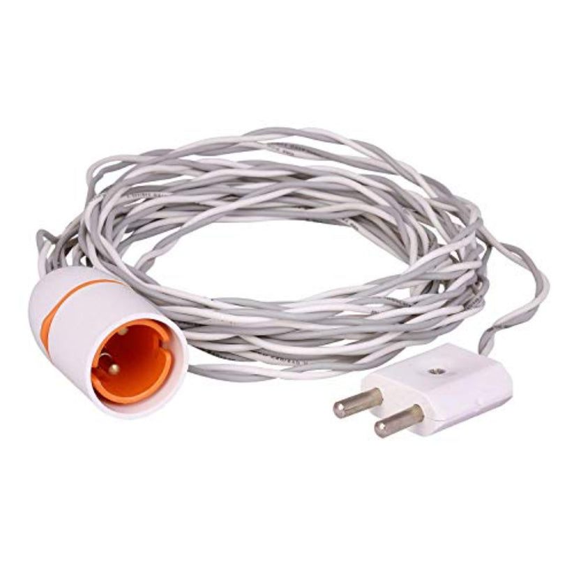 2 Pin Flexible 5 Meter Extension Wire with Holder - Multi-Purpose Powe ...